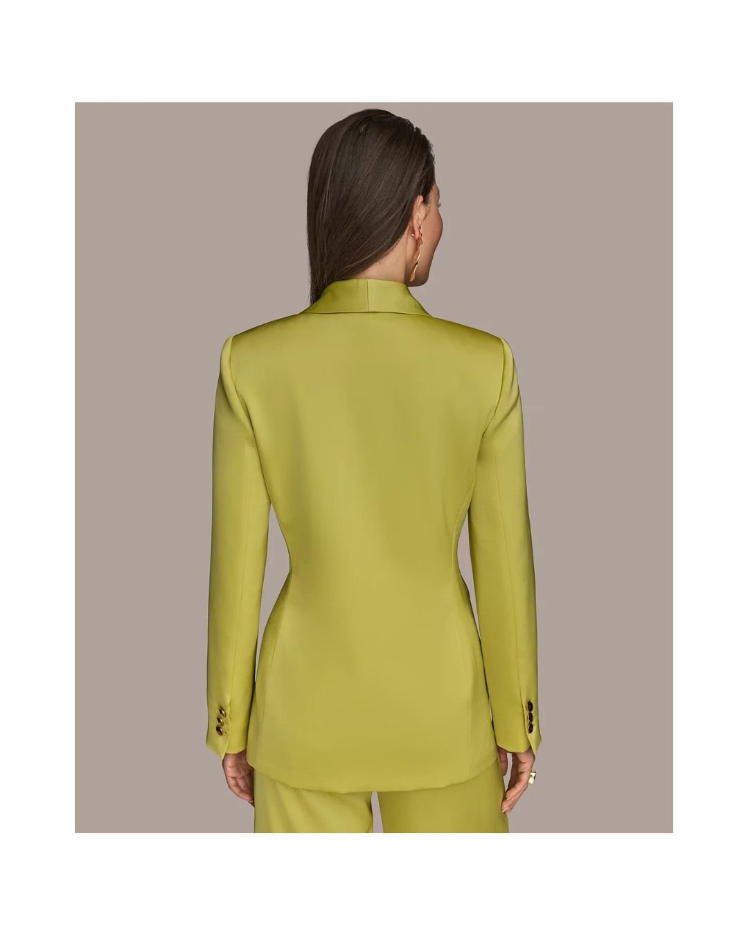 Lime Luxe One-Button Blazer – Bold Hue, Timeless Cut – Suit Fierce